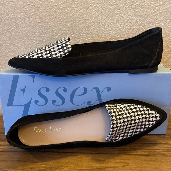 Essex Lane | Shoes | New Essex Lane Aleanor Black White Houndstooth ...